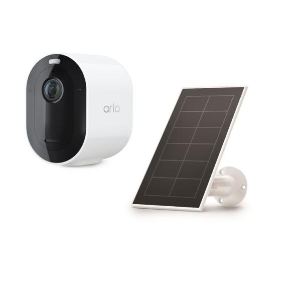 2K HDR対応カメラ&amp;ソーラーパネルセット160°の視野角2.4GHz &amp; 5GHz デュアルバンドWi-Fiスポットライト搭載夜間カラー撮影ノイズキャンセリング双方向通話低電力モード搭載、最長8カ月撮影Arlo Secu...