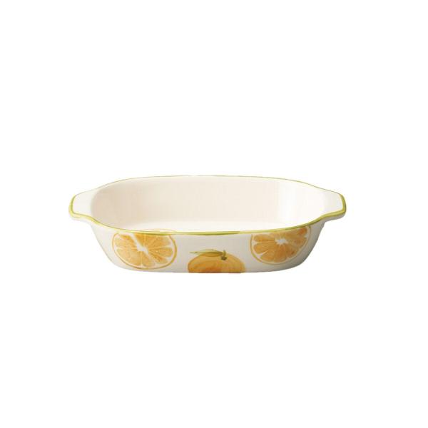 【商品の特徴】 さわやかな手描きのオレンジ柄 筆のタッチによってひとつひとつ異なる風合い 満水で500ｍｌ入るほどよいサイズ感 電子レンジ・食洗器対応 【商品の詳細】 三重県四日市の伝統工芸品「萬古焼」に、さわやかな手描きのオレンジ柄をあし...
