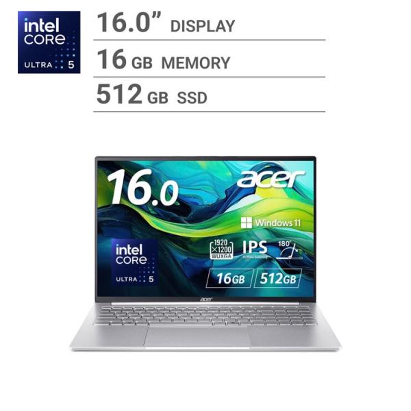 CPU:Intel〓 Core〓 Ultra 5 115UOS:Windows 11 Home 64ビットメモリ：16GBストレージ：512GBディスプレイ：16インチ約1.16kg**注意事項**・北海道・沖縄・離島は、表示価格とは別に追...