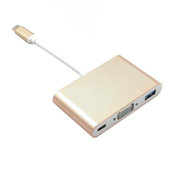 USB-C VGA Multiportアダプタがあれば、USB-Cポートを搭載したMacBookや、Thunderbolt 3（USB-C）ポートを搭載したMacBook ProをVGAディスプレイに接続しながら、同時に標準的なUSBデバイ...