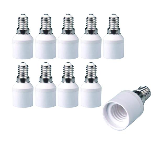 カラー：白スタイル：〓?主?10個セットE14〜E17アダプタE14-E17 口金変換アダプタあなたがE14器具/ホルダーにE17ランプをインストールすることができ