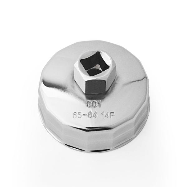 カラー：シルバー材質： スチール内径：64-65mm 二段階サイズ 65,64mm両方使えます角数：14差込角：12.7mm（1/2インチ） 　六角サイズ：22ｍｍ適応車：日産、トヨタ、本田など