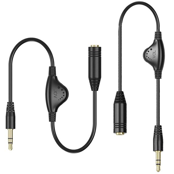 【延長ケーブル】先端から先端まで約25cm (製造誤差±2cm) 2本セット。【簡単操作】ボリューム調節がダイヤル式なので、微妙な調整も可能で使いやすくなり、自由に手元の音量調整が出来ます。【コネクタ形状】φ3.5mm 3極 ステレオ ミニ...