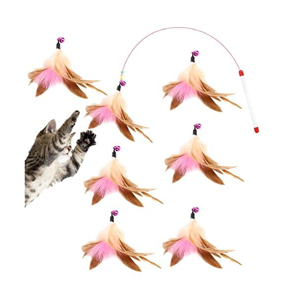 スタイル：猫じゃらし【???竿??】この猫のおもちゃの棒は、良好な弾力性を持っています。 軽量、柔軟、耐久性があり、保管が容易です。【素材】天然フェザーキャットトイは、環境に配慮した非毒性素材で作られており、安全にあなたの猫と遊ぶことができ...