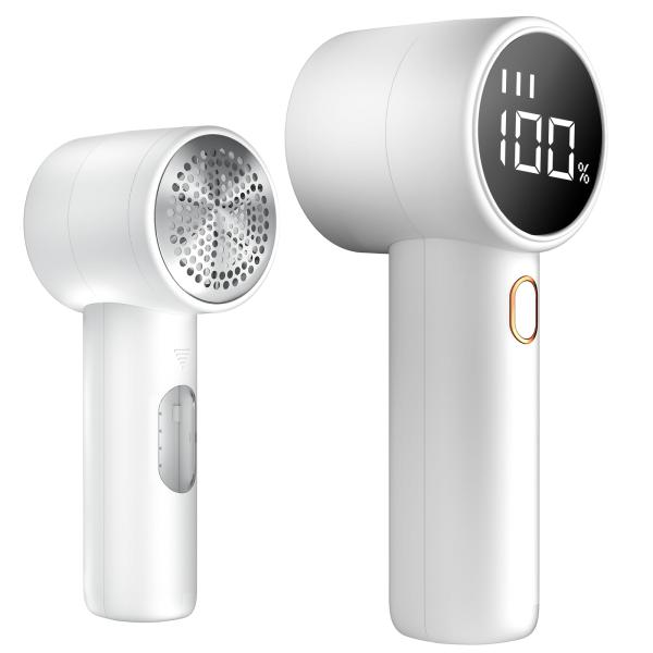 カラー：ホワイト・【2024年新モデル＆強力６枚刃】・6枚刃取る強さが2倍アップ、服表面についた頑固な毛玉や大量の毛玉にも迅速に対応できます。これにより、手軽かつ効率的に取り除くことが可能です。・【3段モード調節＆様々な生地に対応】・生地の...