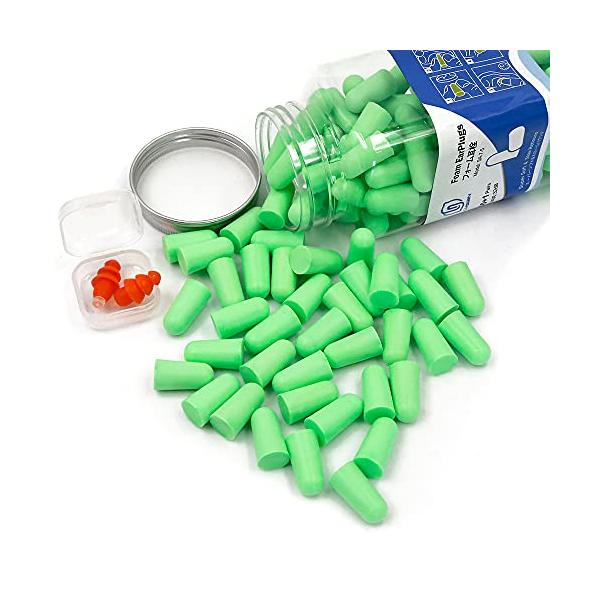 カラー：緑色サイズ：61ペア (x 1)スタイル：コードなし★【SNR 38 dB】SNR 38 dB遮音、LYSIANソフトフォーム耳栓は高品質発泡ウレタンからなって、遮音性が高くてほとんどの騒音を遮断できるので、安眠やストレス解消を助け...