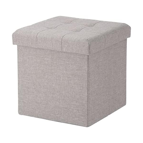 カラー：ライトグレーサイズ：30×30×30cmスタイル：スツールサイズ:幅31×奥行31×高さ30.5cm、内寸:27x27x27cm本体重量:1.5kg耐荷重:80kg素材・材質:繊維板、【張り材】ポリエステル/不織布、【クッション材】...