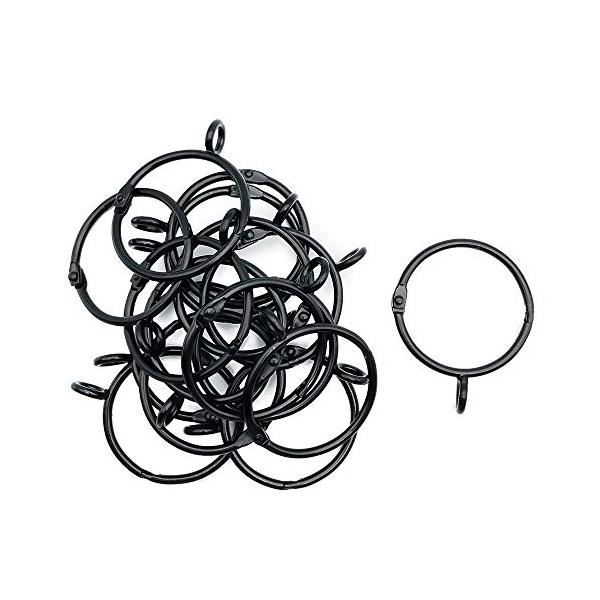 カラー：ブラック【適用サイズ】：リング部分が内径38mmと大きめで、32mm以内のポール・伸縮カーテン棒・突っ張り棒・伸縮棒などにご利用いただけます。【適用範囲広い】：カーテンリングランナーはシャワーカーテン、窓カーテン、フレンチ窓カーテン...