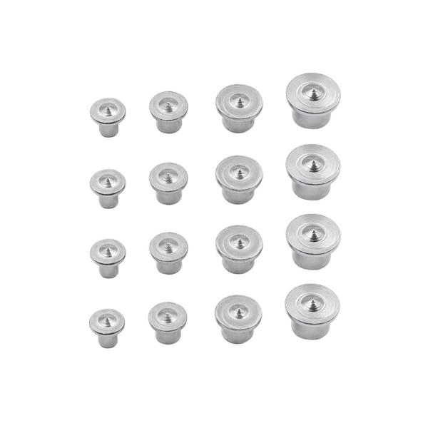 1.サイズ：6mm、8mm、10mm、12mm（底部分の直径）2.セット内容：6mm * 4個、8mm * 4個、10mm * 4個、12mm * 4個、合計16個。3.材料：表面にクロムメッキを施した炭素鋼製、錆びにくく、非常に耐久性があ...