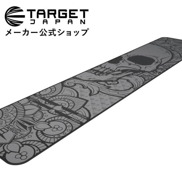 【素材】表面：ナイロン裏面：ゴム【サイズ】マットサイズ：H298cm x W60cmマット重量：約1.8kgTARGET UKデザイナーが手描きでデザインした“インク”タトゥースタイルのダーツマット。ダーツの落下から床を保護し、ポイントの破...