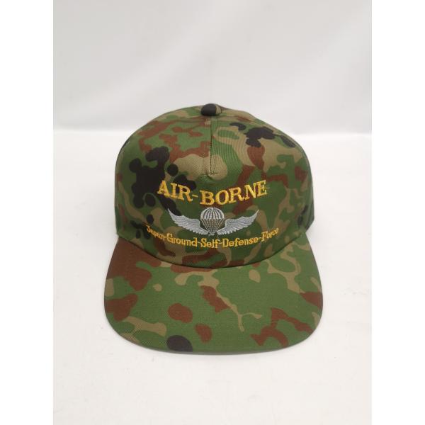 ■商品説明陸上自衛隊　Japan Ground Self-Defense Force(JGSDF)空挺徽章マーク(AIR BORNE)が入った、ひさし刺繍なしのキャップです。サイズ調整ができるアジャスター付きです。■商品詳細フリーサイズ（キ...