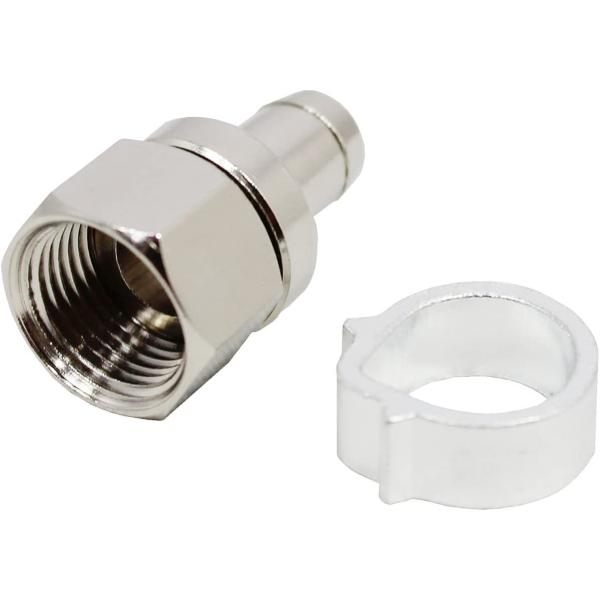 テレビアンテナ工事用アンテナ同軸ケーブル（S-4C-FB）の4C用F型接栓です。・入数:1個・4K8K・地上デジタル・CATV・BS・CS対応・専用工具不要！普通のペンチで簡単に施工ができます。・1年保証付き・RoHS指定対応/ゴミの少ない...