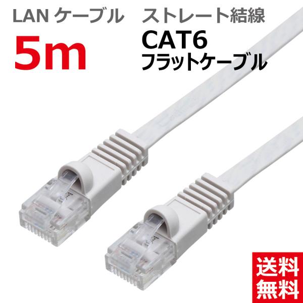 ＜　特　長　・　仕　様　＞エンハンスドカテゴリ５の2.5倍の伝送帯域250MHz。カテゴリ6（CAT6）ギガビットに対応した、撚り線仕様のフラット(FLAT)タイプのLANケーブルです。・高速通信対応！厚さ1.5Mmの撚り線仕様のフラットタ...