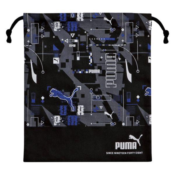 人気スポーツブランド「プーマ（PUMA）」のロゴ入り巾着袋●シンプルでかっこいいデザイン・Mサイズ ＜サイズ(約)：たて28×よこ25 cm）マチ無し＞　使用例：給食エプロン スポーツウェア 体操着 小物入れ など・材質:綿100％□販売元...