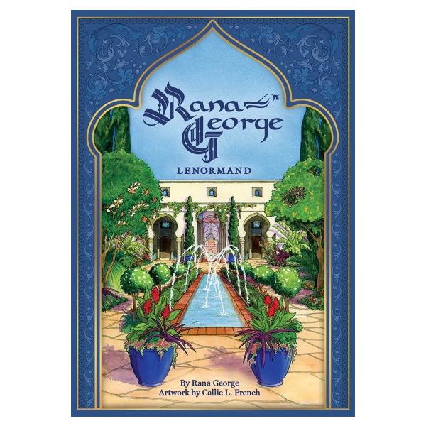 RANA GEORGE LENORMANDカードのおもて面、うら面の両面にゴージャスなゴールドカラーが施されています。レバノンの民話と千一夜物語語の説話を散りばめたエキゾチックなルノルマンカード。基本となる36枚のカード＋「Man」「Wom...