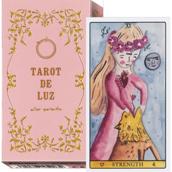 ◆タロット ルスTAROT DE LA LUZタロットカードスペインのビジュアルアーティストAitor Saraibaによる深い象徴性と芸術的深みを持つウィムジカルなアート。人生のおける暗闇の中のキャンドル、光のジェネレーターとなるこのタロ...