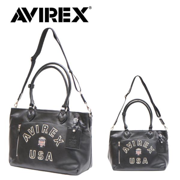 【AVIREX（アビレックス）】VARSITY LEATHER 2WAY TOTE BAGバーシティレザー２WAYトートバッグ 品番 :AVX5627【商品説明】ビンテージ調の配色で統一感のあるワッペンと、レザージャケットよりインスパイアさ...