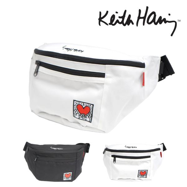 Keith Haring（キースへリング）ウエストバッグ商品番号：15600Keith Haring（キースへリング）のアイコンが刺繍されたシンプルなウエストバッグです。男女問わずユニセックスでお使い頂けますので、ご自身用はもちろんプレゼン...