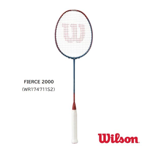 商品にはガットは張ってありません。FIERCE 2000品番　WR174711S2しなやかな飛びと圧倒的な面安定性能が高次元のコントロールを可能にする。サイズ：4UG5シャフト：柔らかめ素材：ハイモジュラスカーボンファイバー適正テンション：...