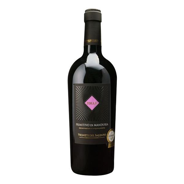 Primitivo di Manduria Zolla 2021 Vigneti del Salento【赤】【フルボディ】【アルコール度数 14.5%】等級 : Rosso D.O.P.葡萄品種：プリミティーヴォ 100%平均樹齢 : 3...