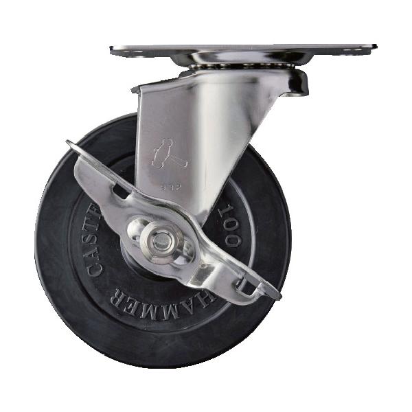 物流保管用品〜キャスター〜プレート式ゴム車