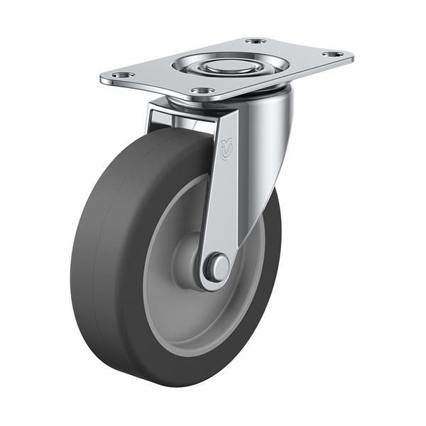 物流保管用品〜キャスター〜プレート式エラストマー車