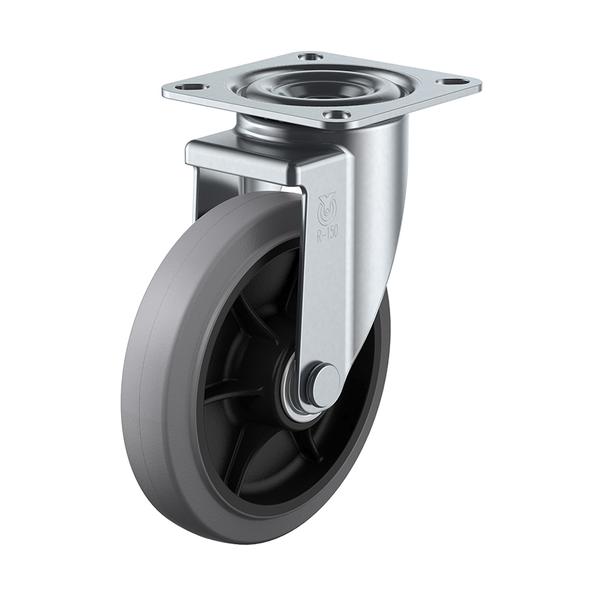 物流保管用品〜キャスター〜プレート式ゴム車