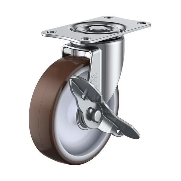 物流保管用品〜キャスター〜プレート式ウレタン車