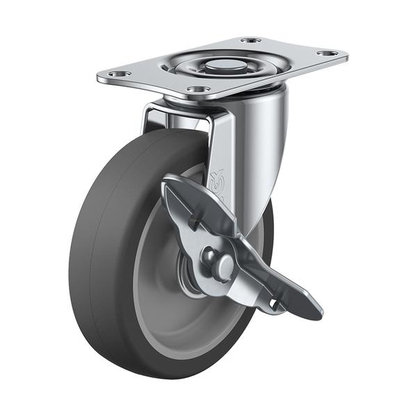 物流保管用品〜キャスター〜プレート式エラストマー車