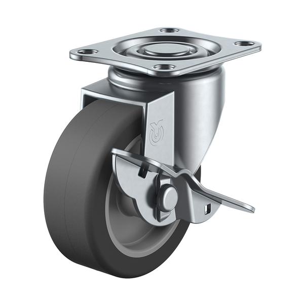 物流保管用品〜キャスター〜プレート式エラストマー車