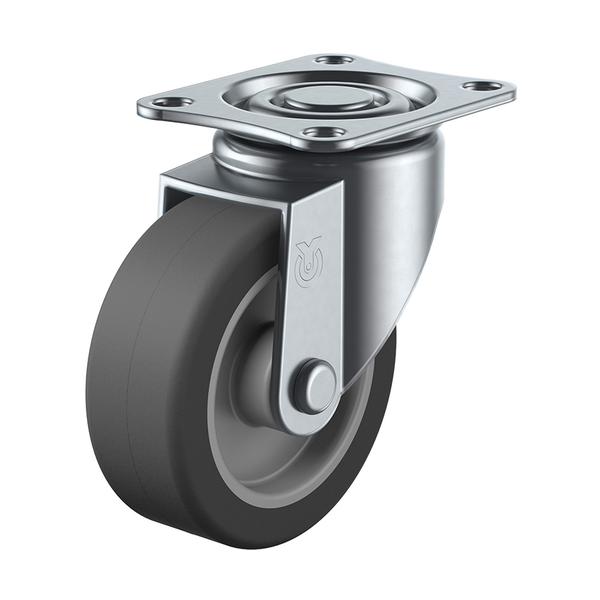 物流保管用品〜キャスター〜プレート式エラストマー車