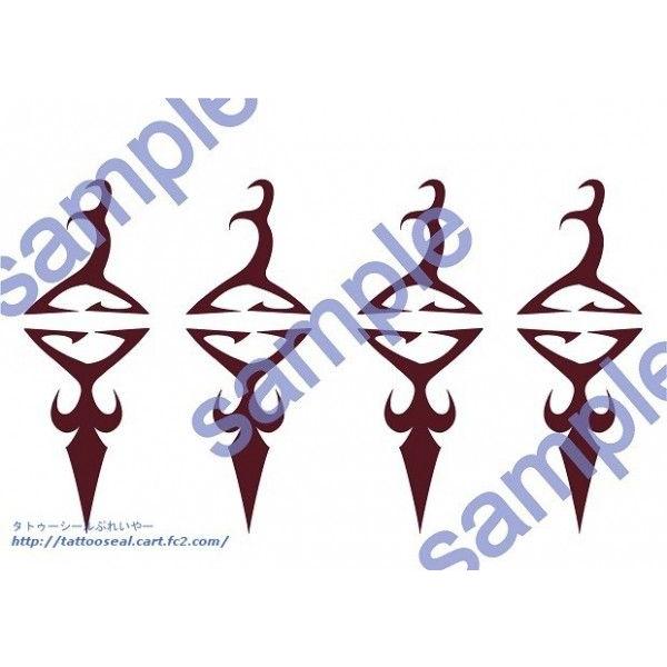 水で転写！誰でも簡単貼り付けコスプレ用タトゥーシール！取り扱い説明書が付属します。【シートサイズ】　A5【印刷個数】　4回使用分【絵柄サイズ】　上　約４．３ｃｍ×４ｃｍ　　　　　　　　下　約６．５ｃｍ×４ｃｍ