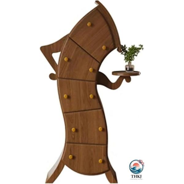 しっかりとした木製構造 製品名：形キャビネット曲がった頭のベッドサイドテーブル 製品の色: オリジナルウッドカラー、チェリーウッドカラー、ウォールナットカラー、ブラック 材質：ラバーウッド 追加機能: ストレージ 家具の構造: フレーム構造...