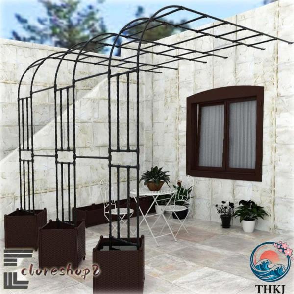 【ガーデンアーチトレリス】：屋外クライミングパーゴラハーフアーチは、バラ、クレマチス、バラ、朝顔など、バルコニー、中庭、庭園などのさまざまなクライミング植物をサポートするのに適しています。【DIYあらゆるサイズ】：完全なサイズがあり、アーチ...