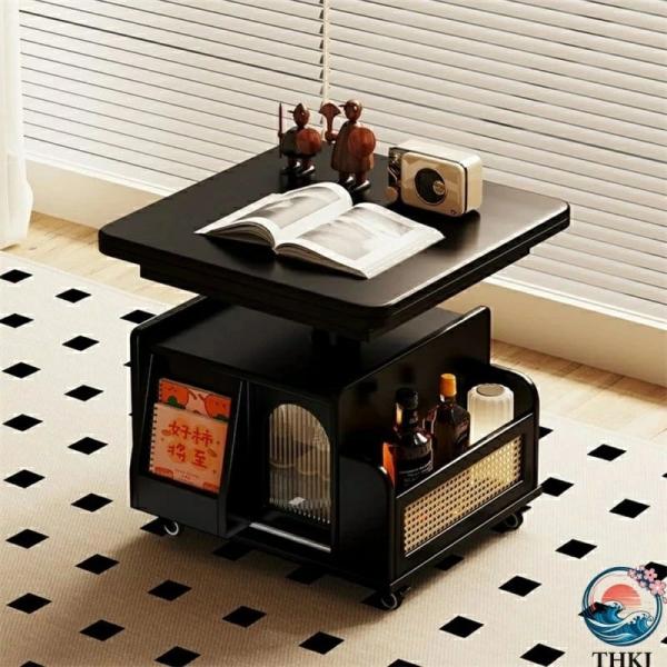 【本体完成品】（車輪は4つのみ取り付けが必要です）。硬度が高く、抗菌性にも優れ、汚れが付きにくいのが特徴です。汚れは濡れた布巾でさっと拭き取れるため、天板を常に清潔に保つことができます。 【デザインと実用性】 おしゃれで洗練された外観を持つ...