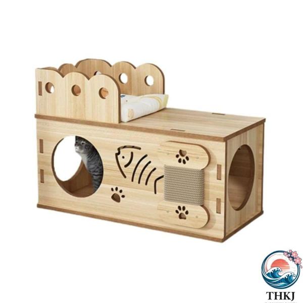 【素材・安心】素材は木製で、天然素材で環境にやさしい。高品質の安全素材のため、安心して遊ぶことが出来ます。【愛猫にお気に入りのトンネルを】カシャカシャ音に猫ちゃんはやみつき！ トンネルをくぐり抜けたり、隠れて遊んだり、いろんな遊びができる自...