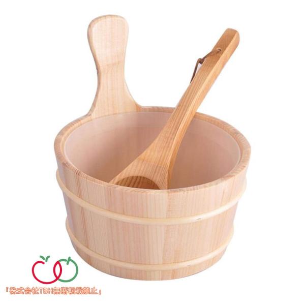 ??? パインウッド素材：バケツとレードルのセットはパインウッドで手作りされており、元のウッドの香りと質感を保持しています。??? 適切な環境：このセットは、サウナ、蒸し部屋などで使用されます。??? 大容量：バレルの容量は4Lで、水を満た...