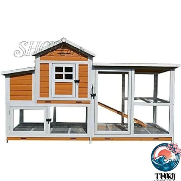 商品の説明大型マルチレベル設計：高さ83インチの大型鶏小屋で、多段の設計により、鶏や鳩が自由に動き回ることができます。各レベルには休息や遊びのスペースが設けられており、動物たちのストレスを軽減します。ネスティングボックス付き：卵を産むための...