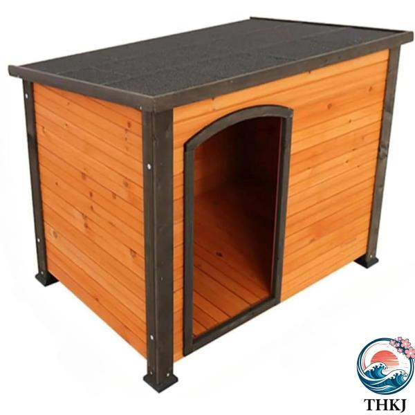 屋外犬小屋冬暖かい大型犬犬小屋四季普遍的な木製犬小屋屋外防雨ペット犬小屋 (グレー)