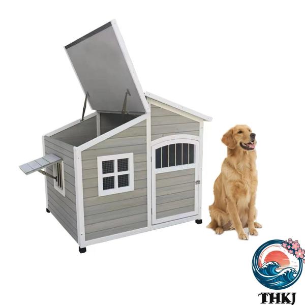 ? ?無垢パイン構造: 無垢パイン材で作られたこの犬小屋は、ペットに安全で居心地の良い避難所を提供します。耐久性に優れた天然木が屋外エリアの魅力を高めます。? ?耐候性と頑丈: ステンレス鋼の金具で強化されたこの犬小屋は厳しい天候に耐え、ペ...