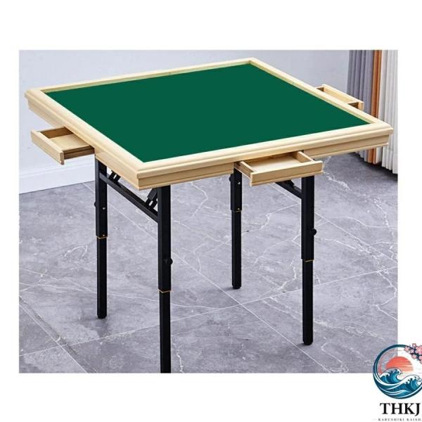 麻雀台 麻雀テーブル 折りたたみ式 麻雀 卓ステンレススチールフレーム 麻雀 天板 4 つの高さ調整 リビングにも調和する美しい木製デザインの麻雀卓 麻雀愛好家