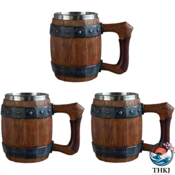 ??【抜群の安定性】：タンカードマグは比類のない安定性を誇り、変形することなく形状を維持し、抜群の安定性を誇ります。洗練された洗練されたデザインが、あなたの飲酒体験を新たな高みに引き上げます。??【錆びにくい】: ステンレススチール製の高品...