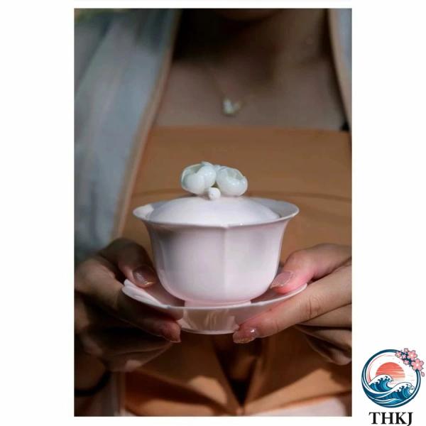 【新商品】中国伝統蓋碗 茶器 陶器 大人気 ピンク 中國茶 台湾茶 烏龍茶 ウーロン茶