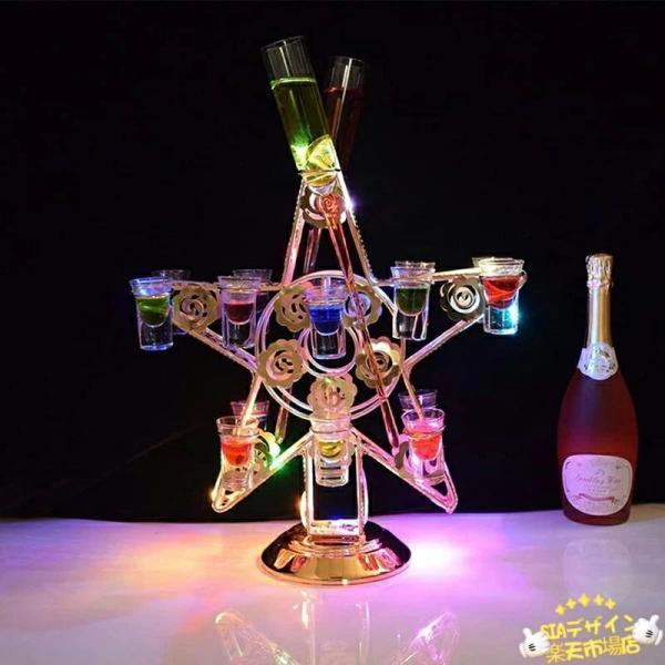商品説明  商品詳細  * 製品にはワイングラスが含まれていません  【LED酒ボトルの表示棚】 カクテルグラスの棚 このラックはバーにとても似合います。パーティー、LEDライトは雰囲気を加えて、充電できます。バー用の器物展示スタンド装飾性...