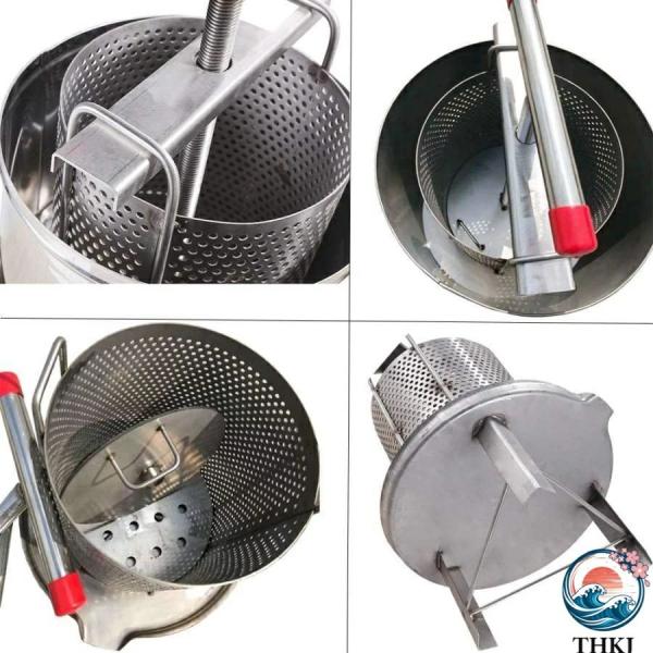 野菜脱水機 手動 蜜を絞り器 脱水機 ミツロウ ワックス 食品 ステンレス 濾過器 絞り器 蜂蜜分離器 蜂蜜圧搾機 養蜂 養蜂器具