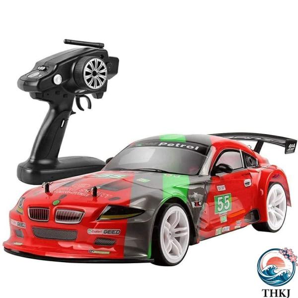 RC ドリフトカー 1:10 リモートコントロールカー 70 Km/h ドリフト車両 35分 再生時間 4WD 高速スポーツレーシングカー 2つのバッテリー付き ギフト おもちゃ 大