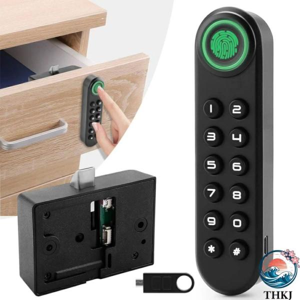 残り在庫数(本日0:00時点)：1スマートロック 指紋認証 暗証番号 USBキー 引き出し タンス キャビネット 後付け セキュリティ 鍵 解錠### 商品名バイオメトリックタッチ式ロックシステム【3つのロック解除:指紋&amp;amp;パ...