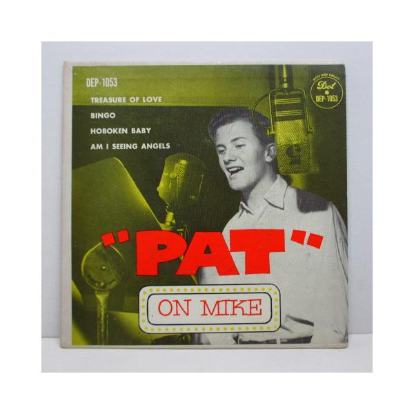 (US/Dot DEP-1053/'57 Orig.Silver Script Logo Lined Maroon Label 4-Track EP+PS)米国POPS界大御所「パット・ブーン」、貴重'57年USオリジナル4曲入りEP！クラ...