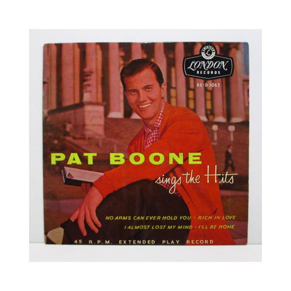 (UK/London RE-D.1063/'56 UK Orig.Silver Script Logo Maroon Label Triangle Center 4-Track EP/CFS)米国POPS界大御所「パット・ブーン」、フラミン...