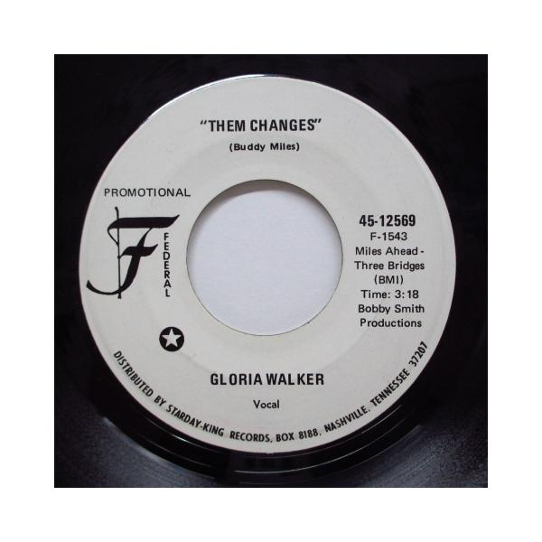 (US/Federal-12569/'72 Side Logo Promo White Label 45) ジェイムス・ブラウン御大主宰ピープル社作でも知られる、美声ファンキー歌姫「グロリア・ウォーカー」嬢、'72年発表、「MARTHA &...